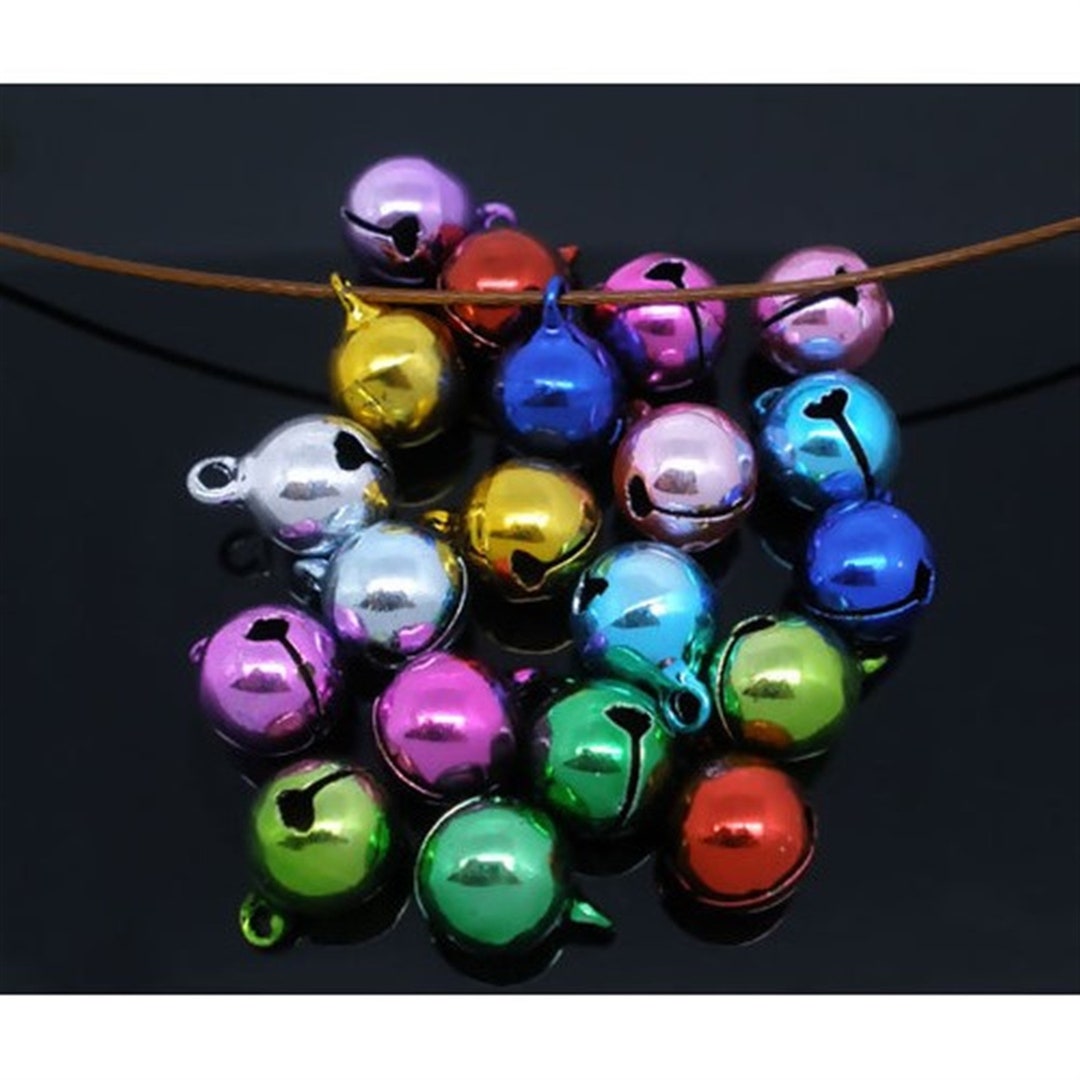 50 Bells Mixed Colours. 14mm Bells Pack of 50 Assorted Colours. Perfect ...