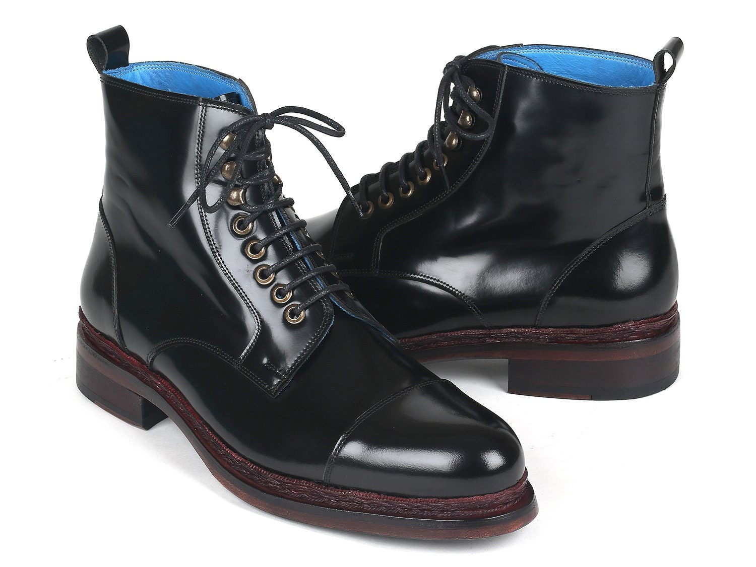 Paul Parkman Polished Leather Boots Black ID5075-BLK - Etsy