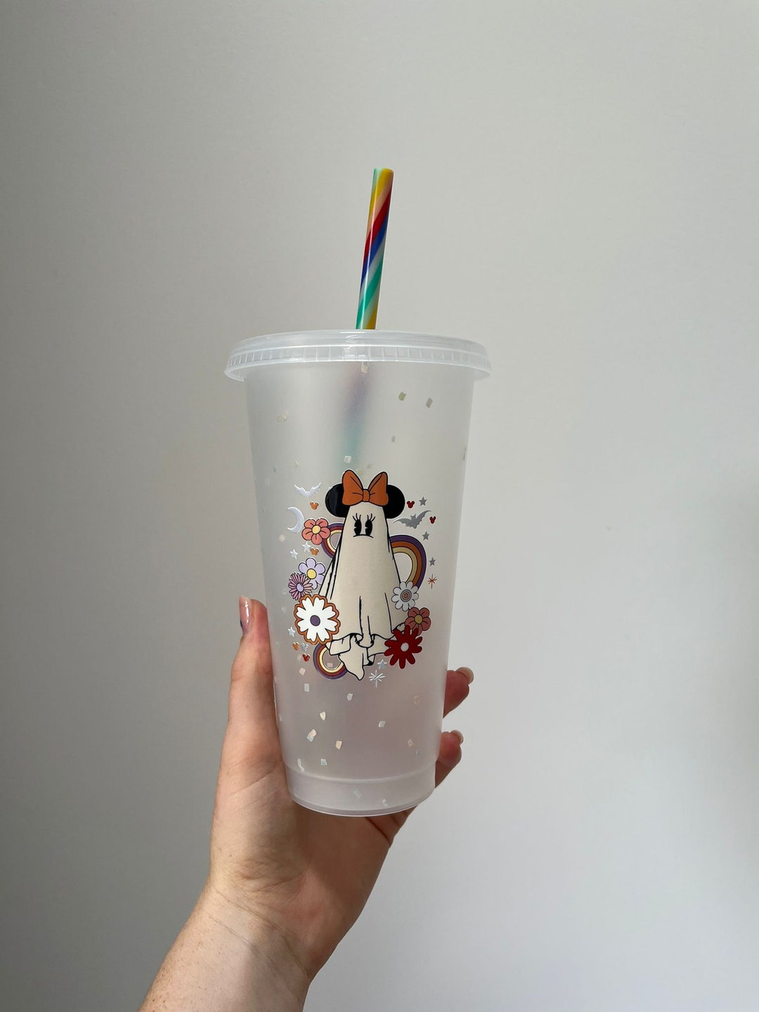 Minnie Mouse Ghost Cold Cup Disney Halloween Reusable Cold - Etsy