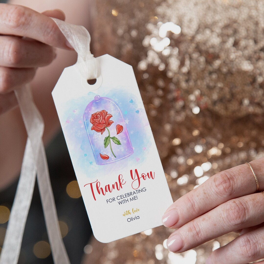 Beauty and the Beast Gift Tag - Etsy