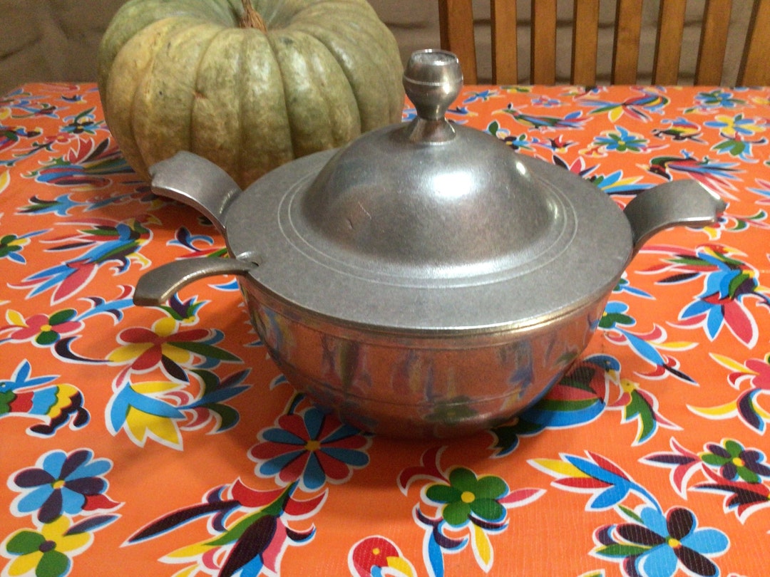 Vintage Carson Pewter of Freeport, PA Pewter Soup Tureen With Ladle Mid ...