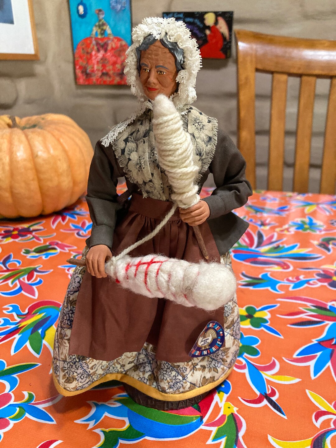 Vintage French Doll, Santons De Provence, Artist Terra Cotta Character ...