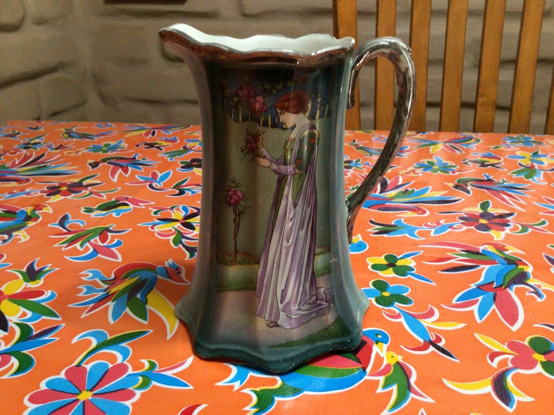 Vintage East Liverpool Pottery Co. Beautiful Art Deco Pitcher With ...