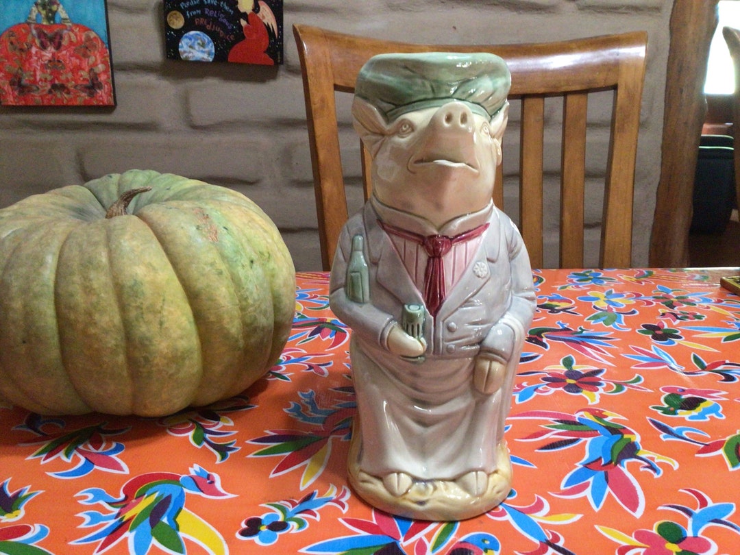 Vintage Hand Painted Sigma Taste Setter Pig Chef Ceramic Pitcher ...