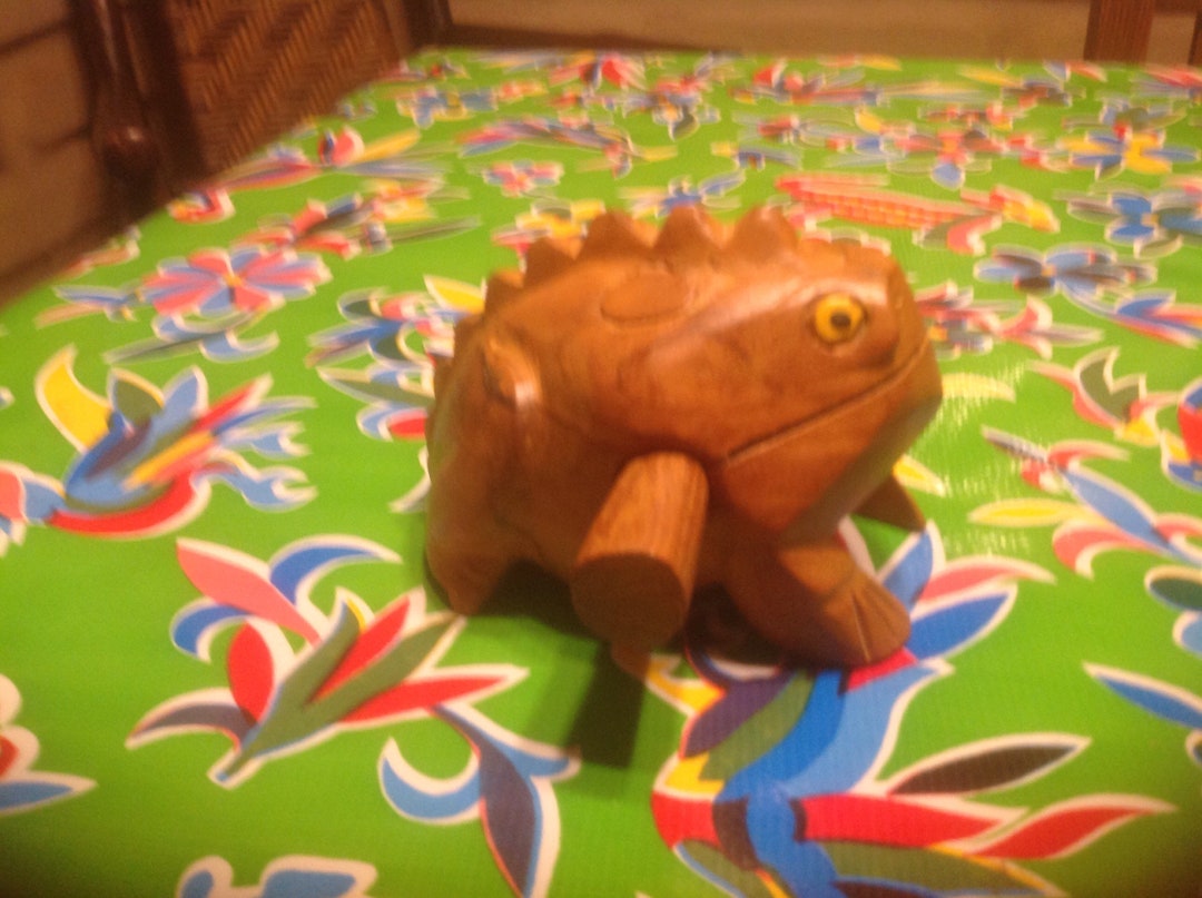 Vintage Hand Carved Wooden Toad or Frog Percussion Instrument - Etsy