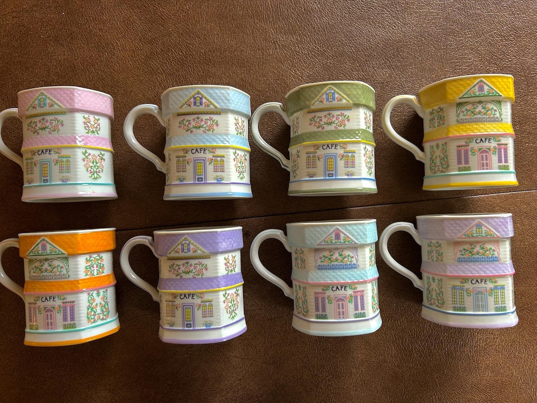 Vintage Lenox Collectible Spice Village Set of Coffee Mugs, Salt and ...