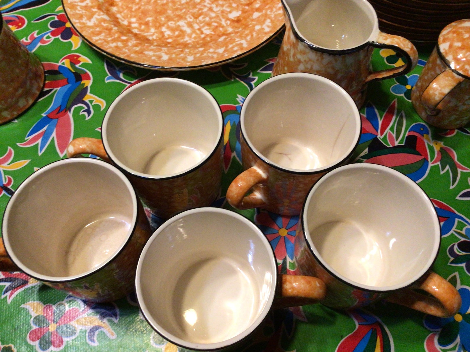 Vintage Stangl Hand Painted Town and Country Orange Sponge - Etsy