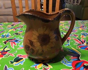 Sunflower Pitcher - Etsy