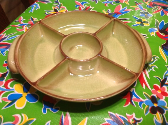 Vintage Nancy China divided relish dish or tray with 2 handles | Etsy