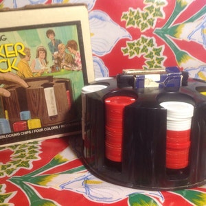 Vintage Plastic Revolving Poker Rack With Chips- USA - Etsy