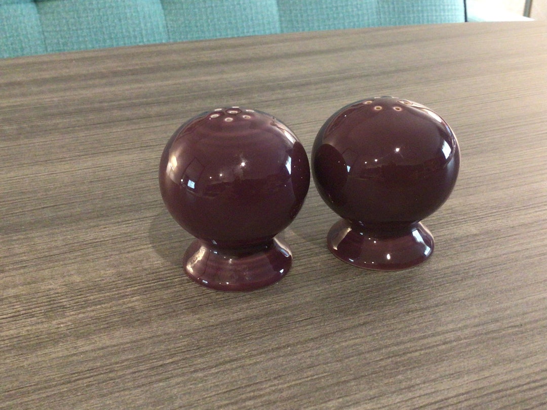 Vintage Pair Rare of Fiesta Ball Purple Salt and Pepper Shakers - Etsy