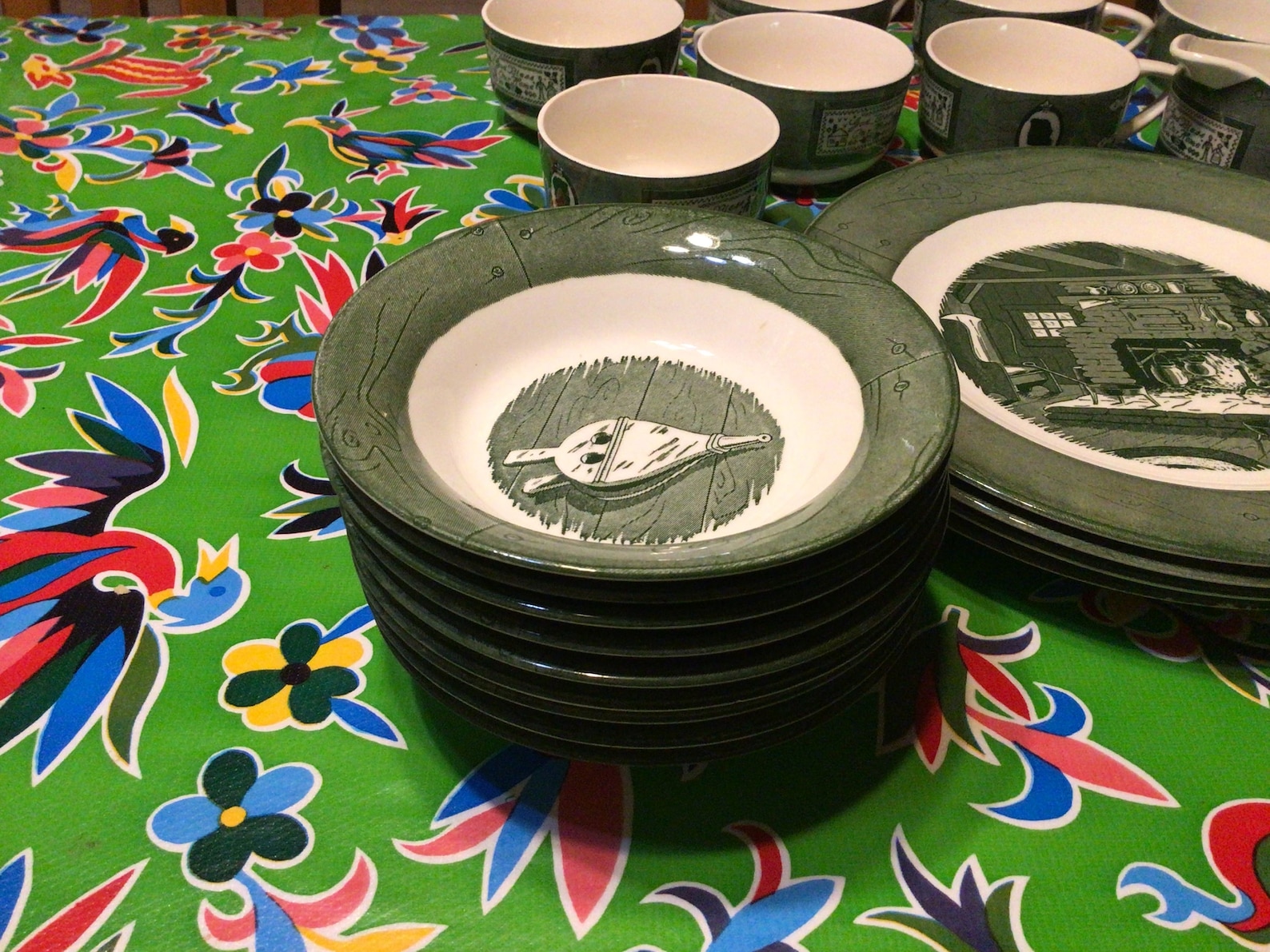 Vintage Ceramic Colonial Homestead by Royal Dinnerware Set Of30 Pieces ...