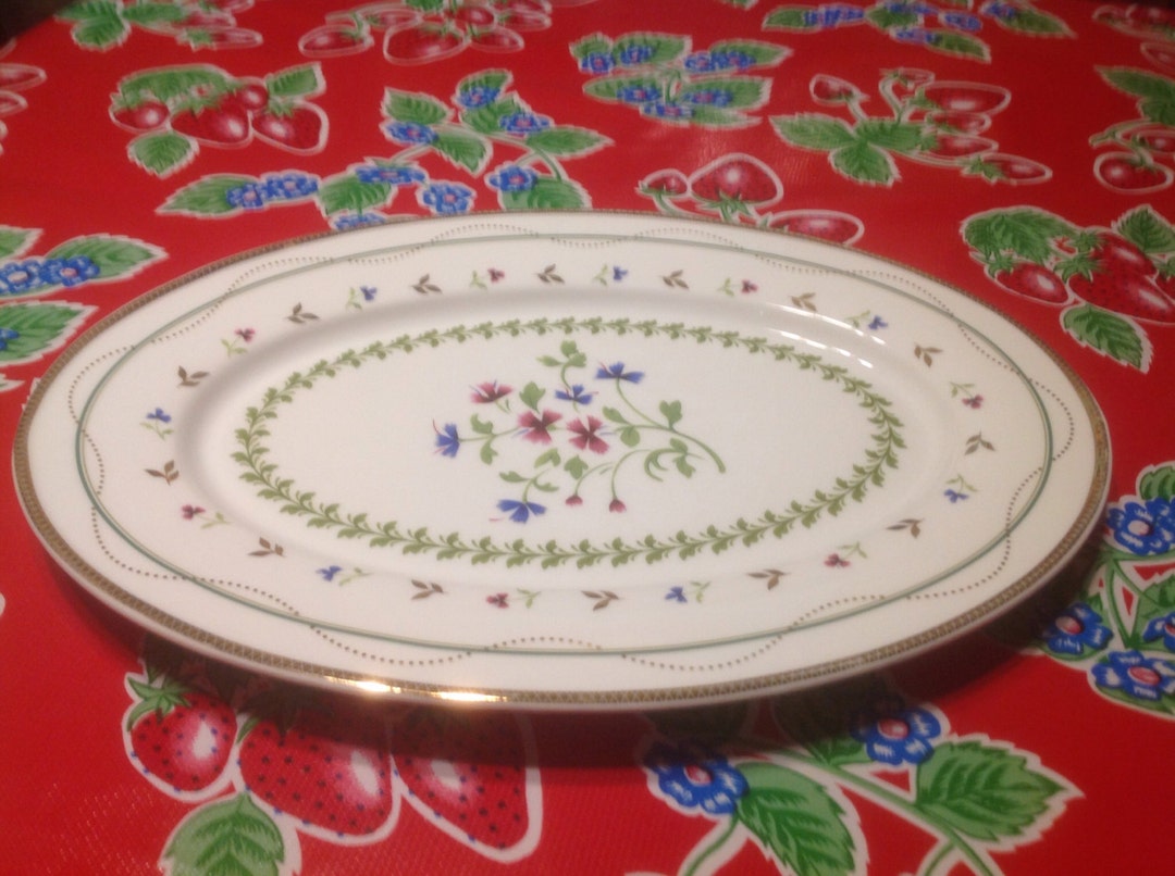 Vintage Hand Painted Ceramic I. Godinger & Co. Floral Platter - Etsy