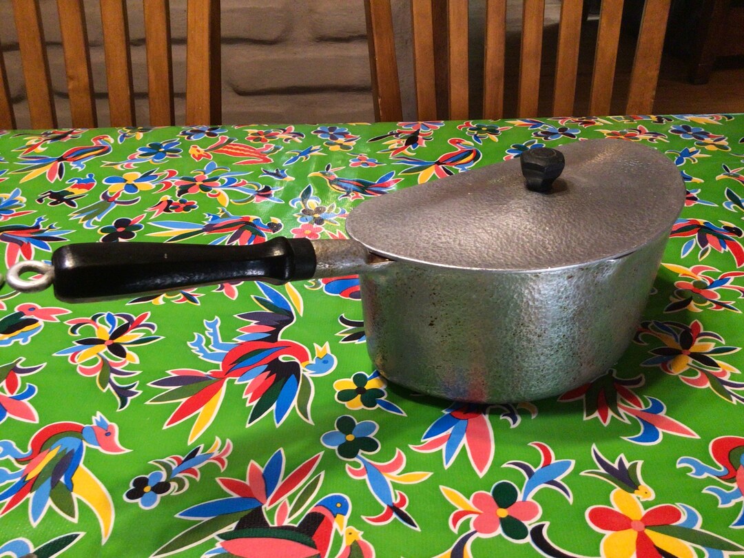Vintage Lidded Metal Century Silver Seal Saucepan With Removable Wooden ...