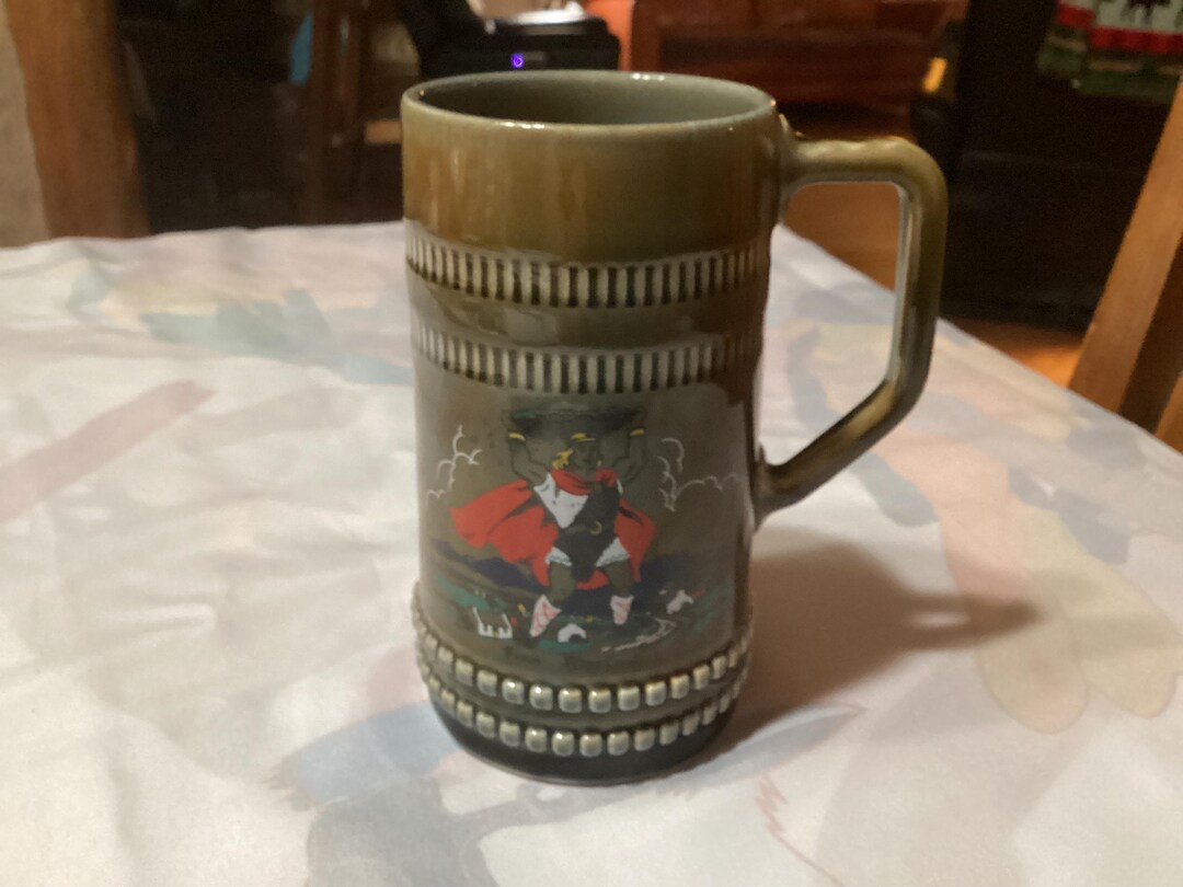 Vintage Ceramic Souvenir Stein or Mug, Finn Maccoul, Legendary Irish ...