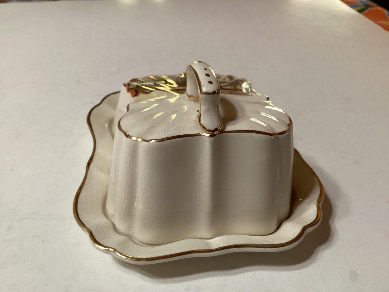 Vintage Sandland Ware Covered Butter or Cheese Dish With English ...
