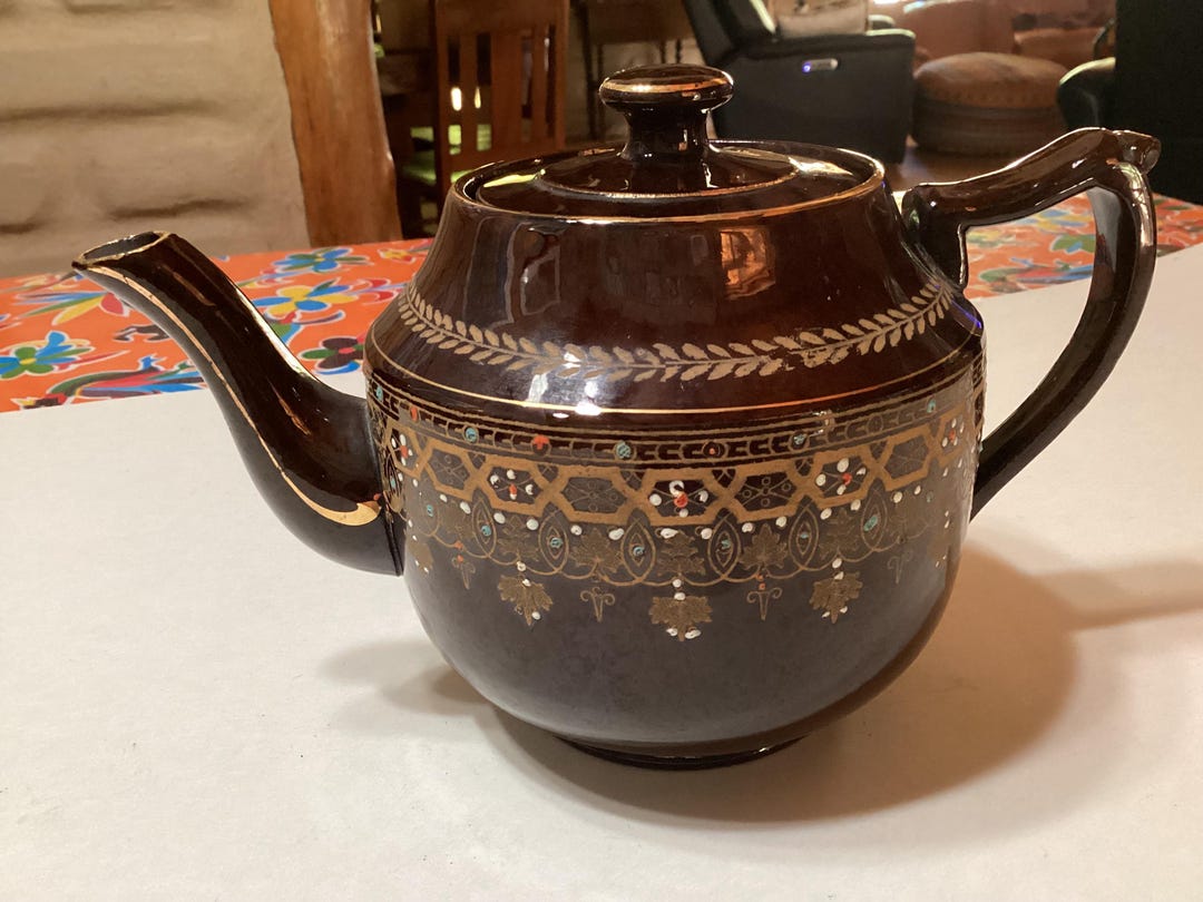 Vintage Hand Painted Gibson and Sons China Brown Betty Teapot- England ...