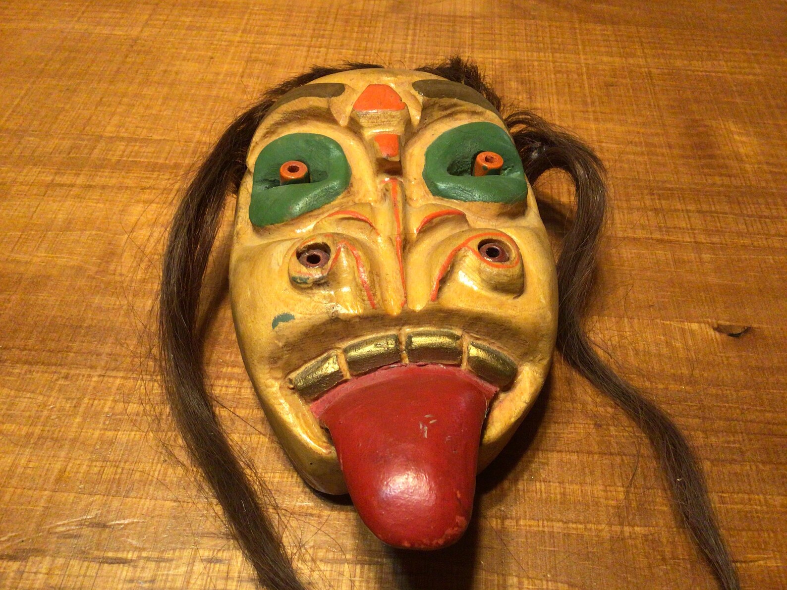 Vintage hand carved wooden Mauri folk art mask New Zealand | Etsy