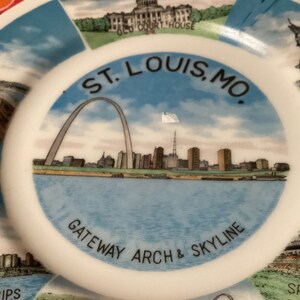 Vintage Ceramic Souvenir St. Louis, Missouri Plate - Etsy