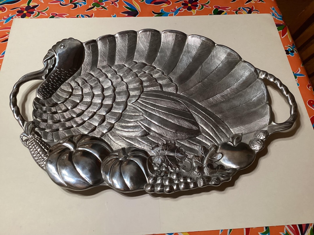 Vintage LARGE Gorham Metal Serveware Turkey Platter- Looks New - Etsy