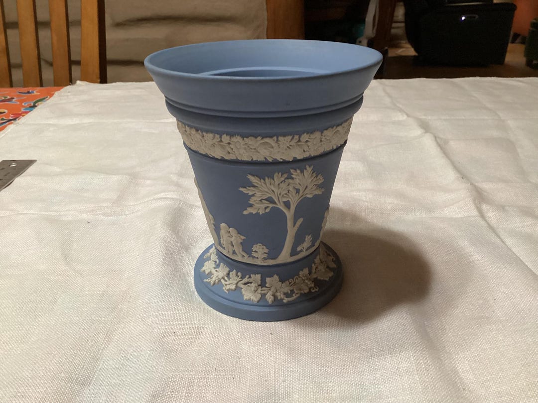 Vintage Wedgwood Blue Jasper Ware Vase- England - Etsy