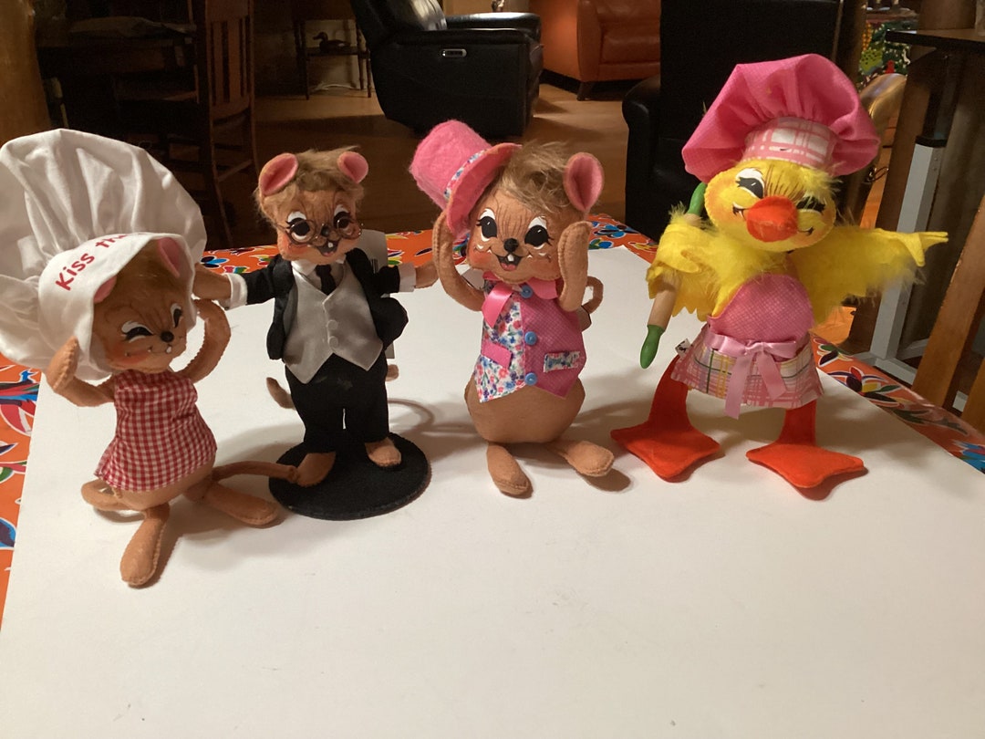 Vintage Annalee Cute Mouse and Duck Posable Dolls- Sold Separately - Etsy
