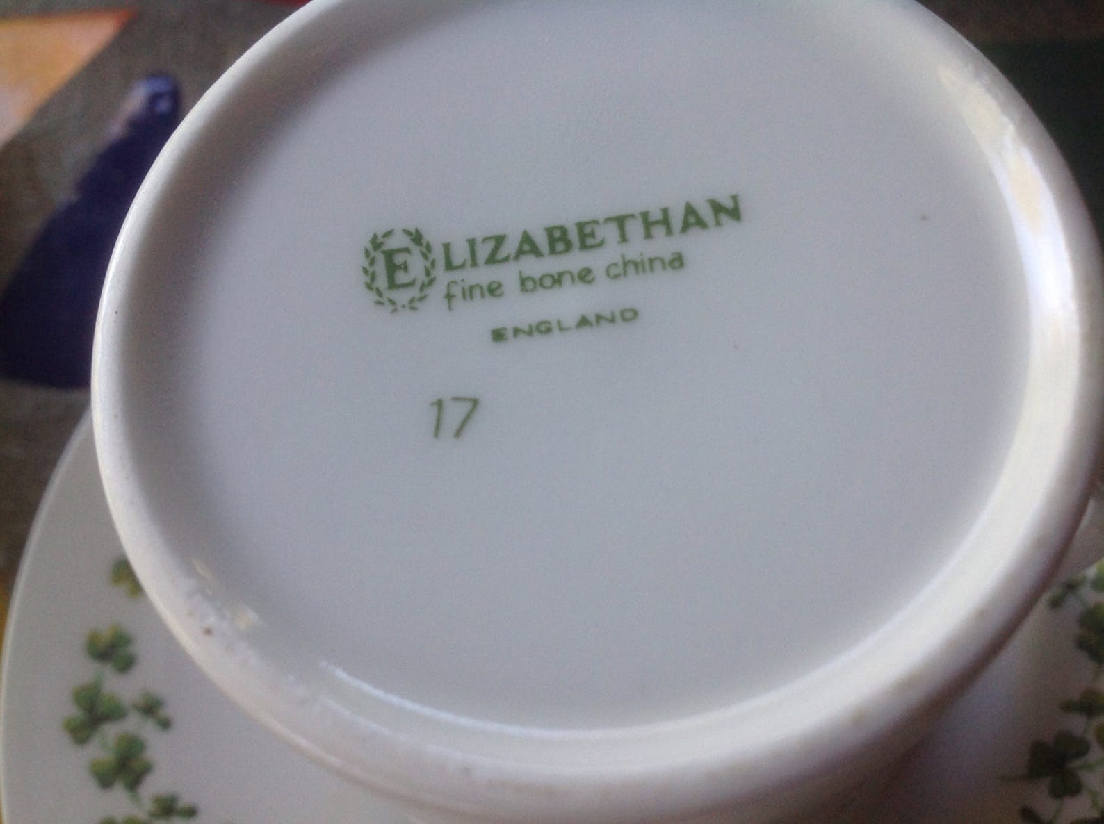 Vintage Set of 5 Elizabethan Fine Bone China Clover Design Cups and ...
