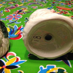 Vintage Omnibus OCI Fitz and Floyd Hand Painted Ceramic Santa Salt and ...