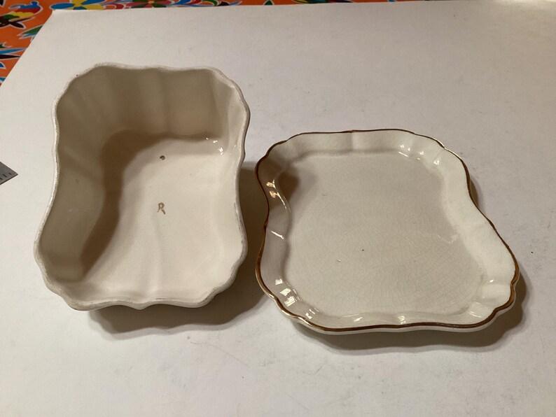 Vintage Sandland Ware Covered Butter or Cheese Dish With English ...