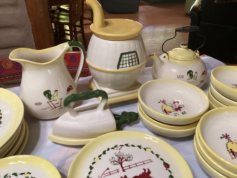 Vintage Brock of California 55 Piece Farmhouse Dinnerware Set- Sold ...