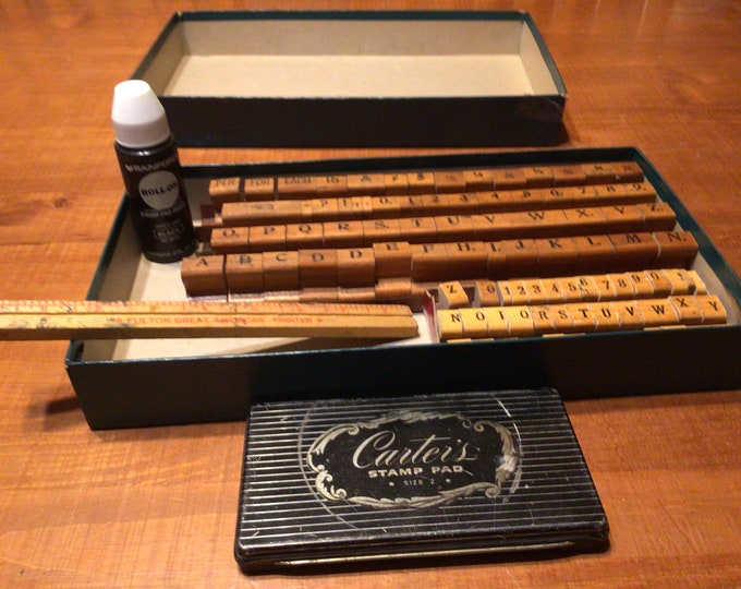 Vintage Fulton Sign and Price Ink Marker Rubber and Wood Stamp Kit - Etsy