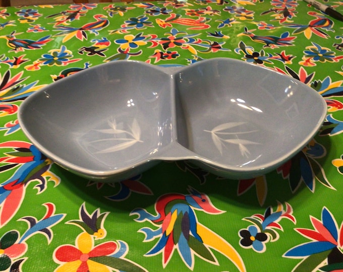 Vintage Handcrafted Winfield China Blue Pacific Divided Serving Dish ...