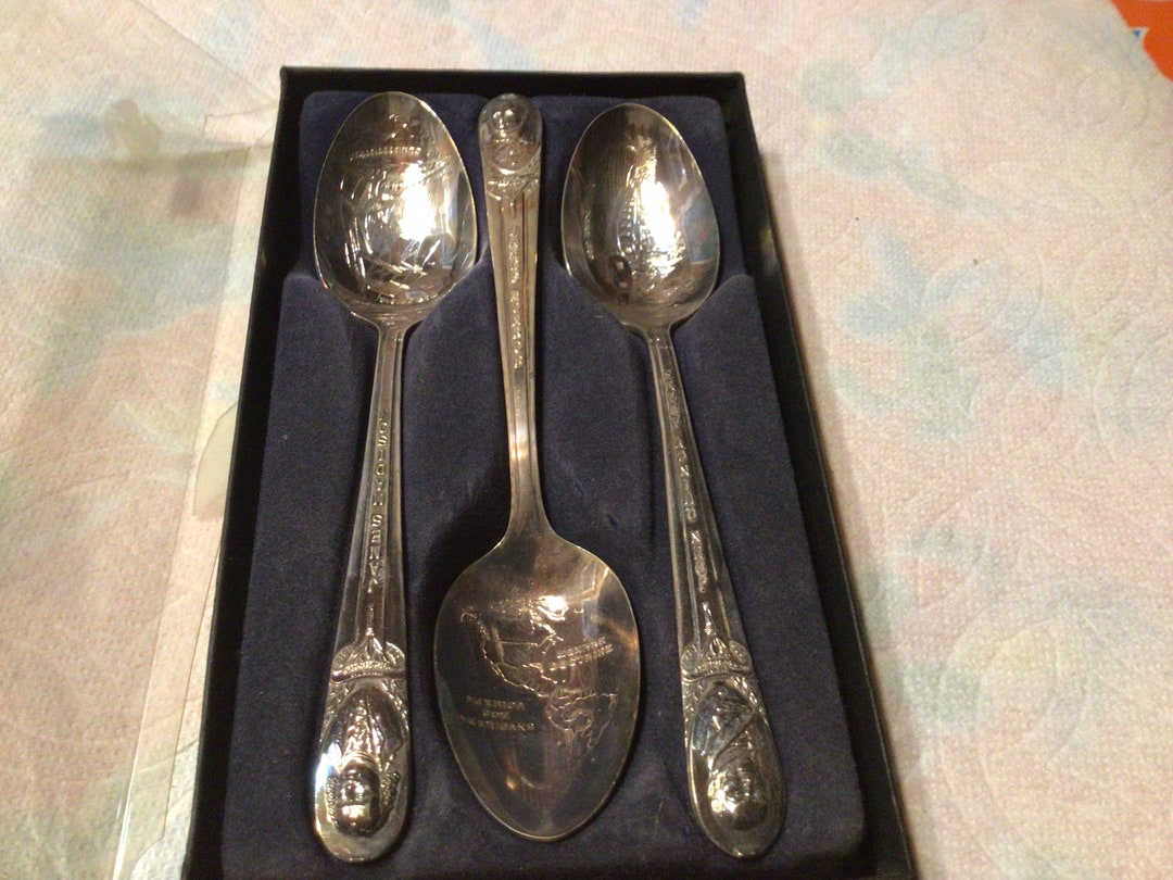 Vintage 1960's Wm Rogers Co. Silver Plated Presidential Spoons - Set of ...