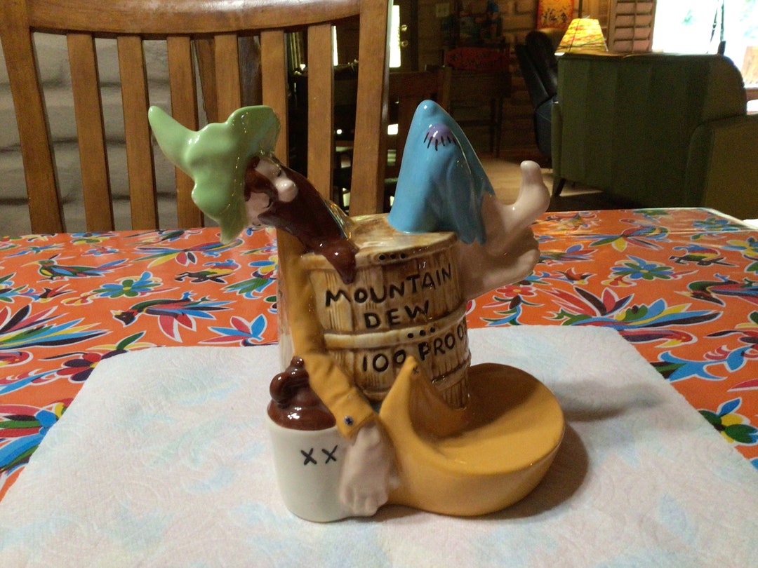 Vintage Alberta’s Hand Painted Ceramic Hillbilly in Mountain Dew 100 ...