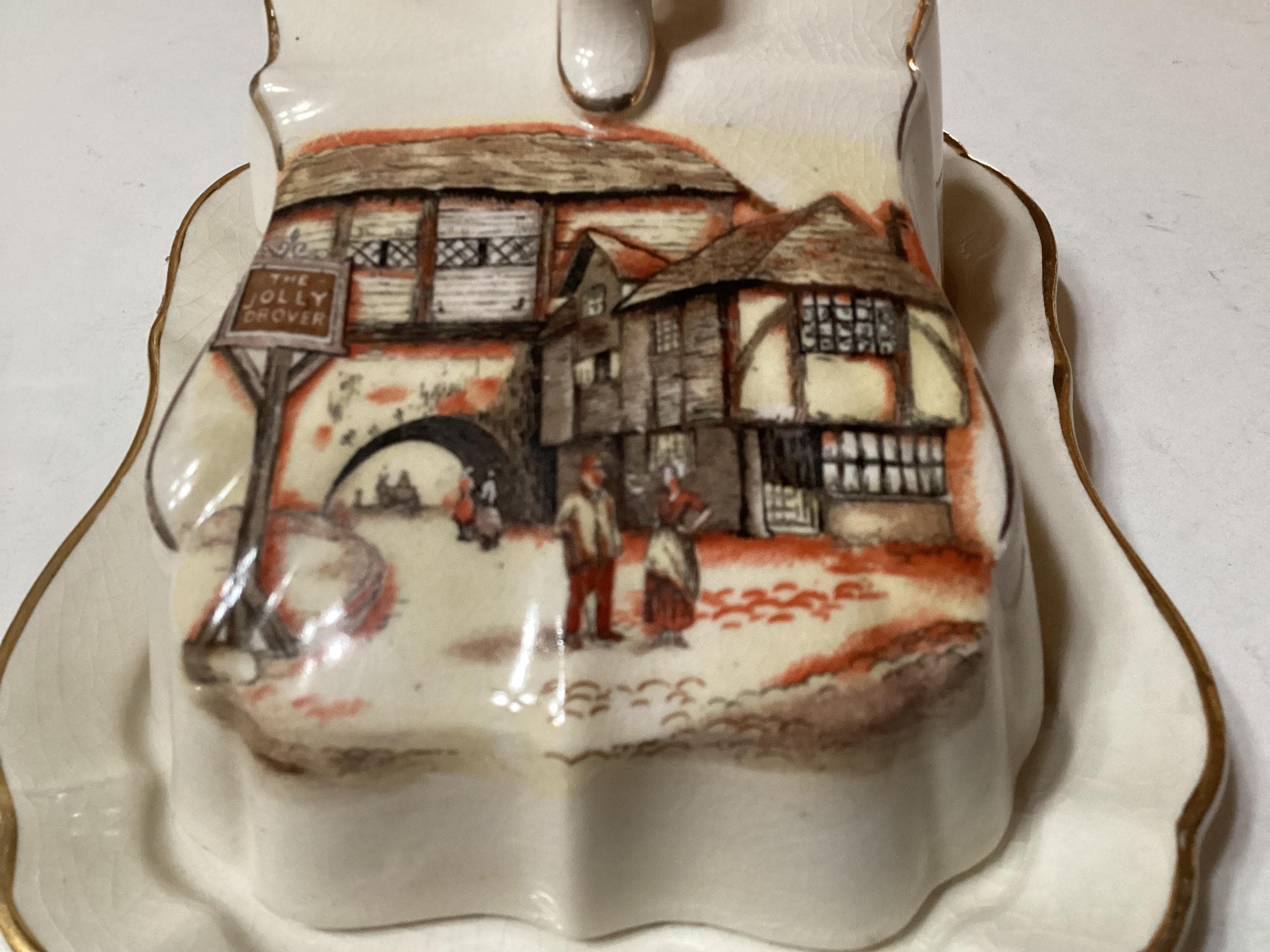Vintage Sandland Ware Covered Butter or Cheese Dish With English ...