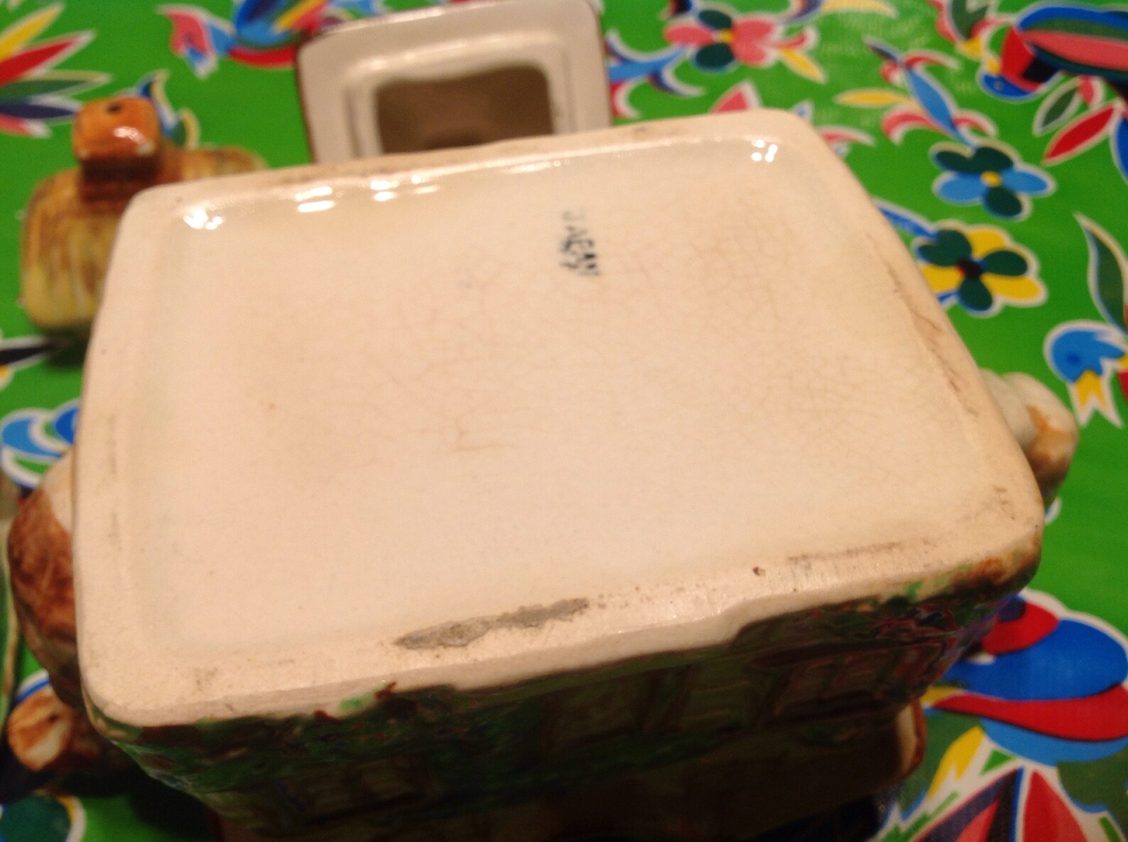 Vintage Hand Painted Ceramic Country Cottage Teapot Set With - Etsy