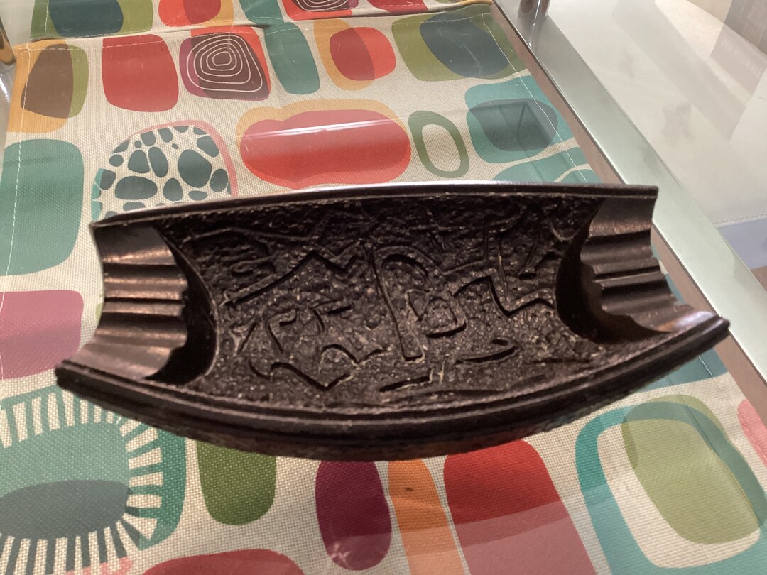 Vintage Black Lava Coco Joe’s Ashtray- Souvenir of Hawaii - Etsy