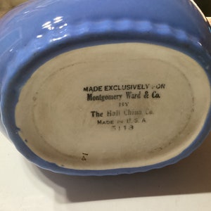 Vintage Hall Blue Water Refrigerator Pitcher Made for Montgomery Ward ...