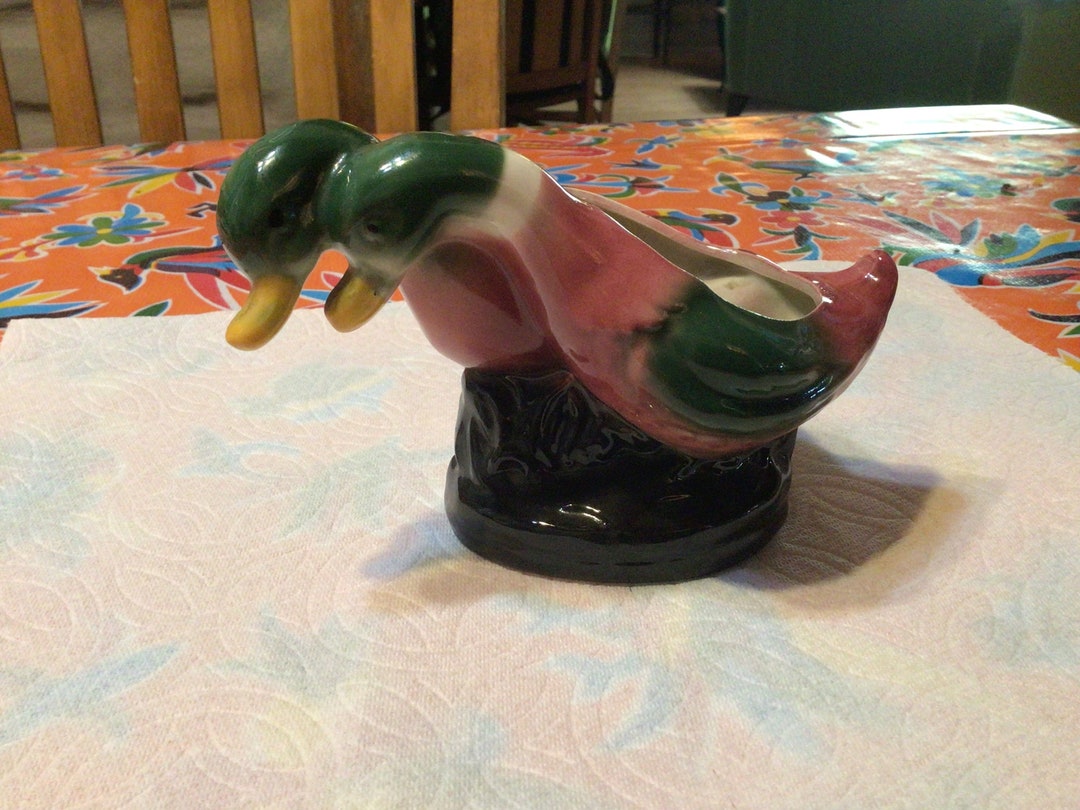 Vintage Cameron Clay Products Hand Painted Ceramic Mallard Ducks 1950's ...