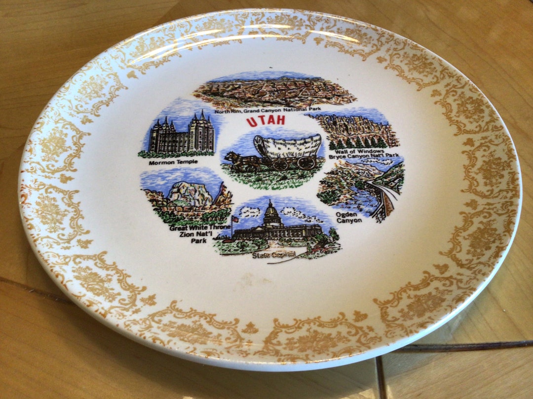 Vintage Ceramic Souvenir Dish- Utah - Etsy
