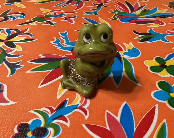 Vintage Enesco Cute Hand Painted Ceramic Frog Figurine- Japan - Etsy