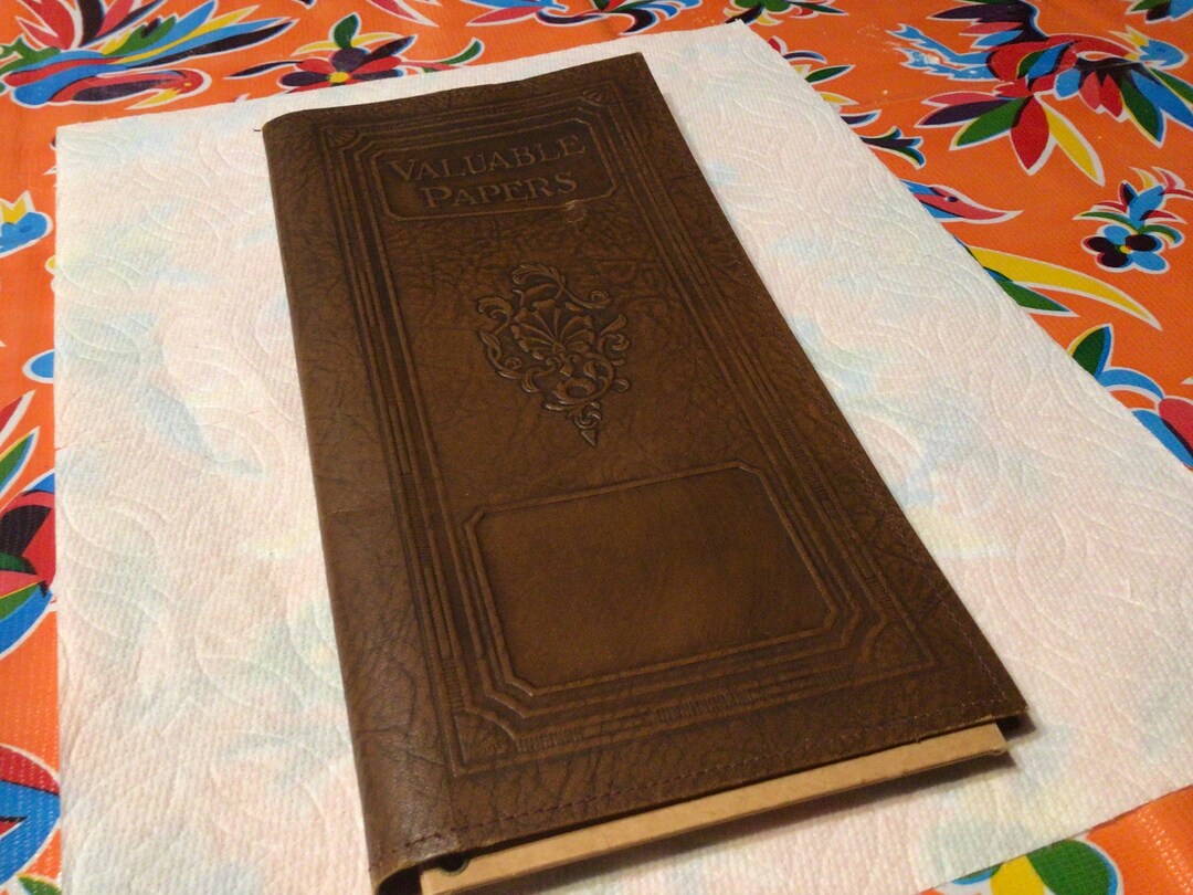 Vintage Leather Tooled Valuable Papers Folder or Portfolio- 1942 - Etsy