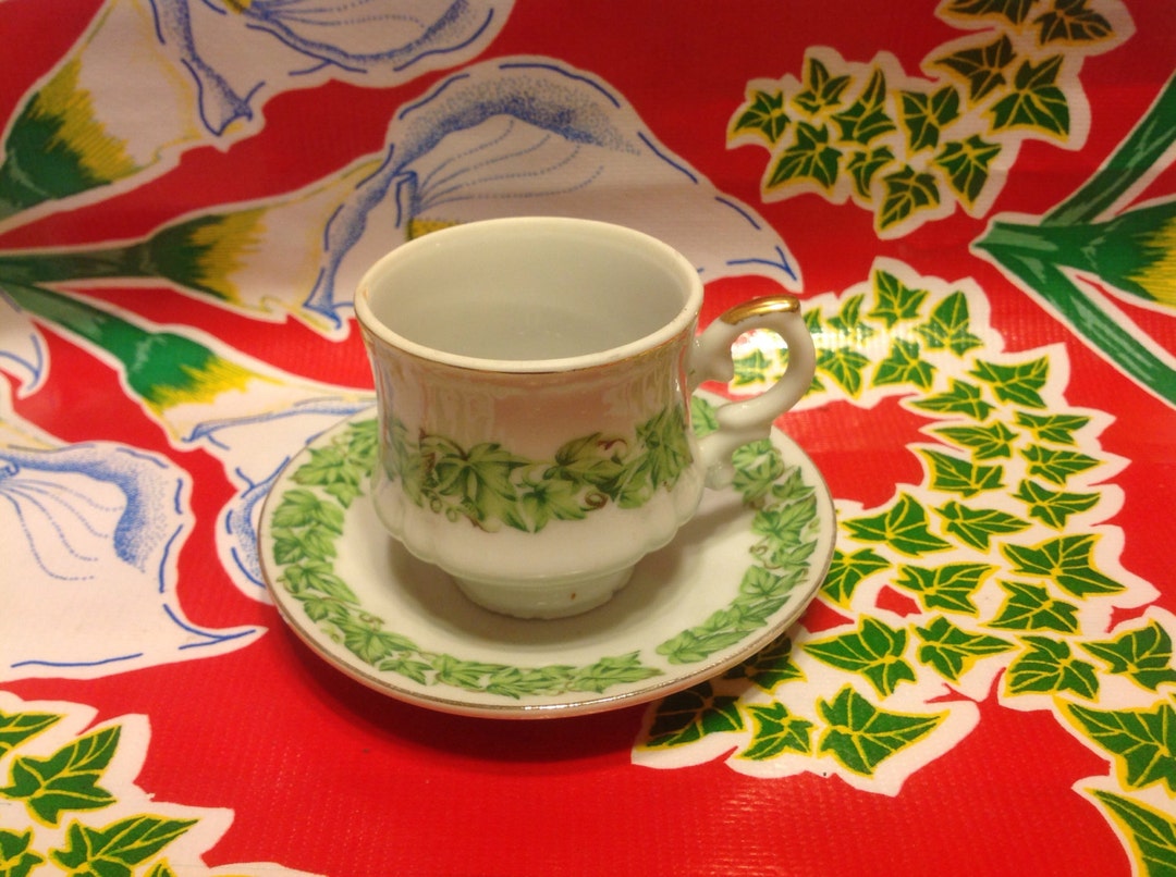 Vintage China Demitasse Tea Cup and Saucer- Inarco, Japan - Etsy