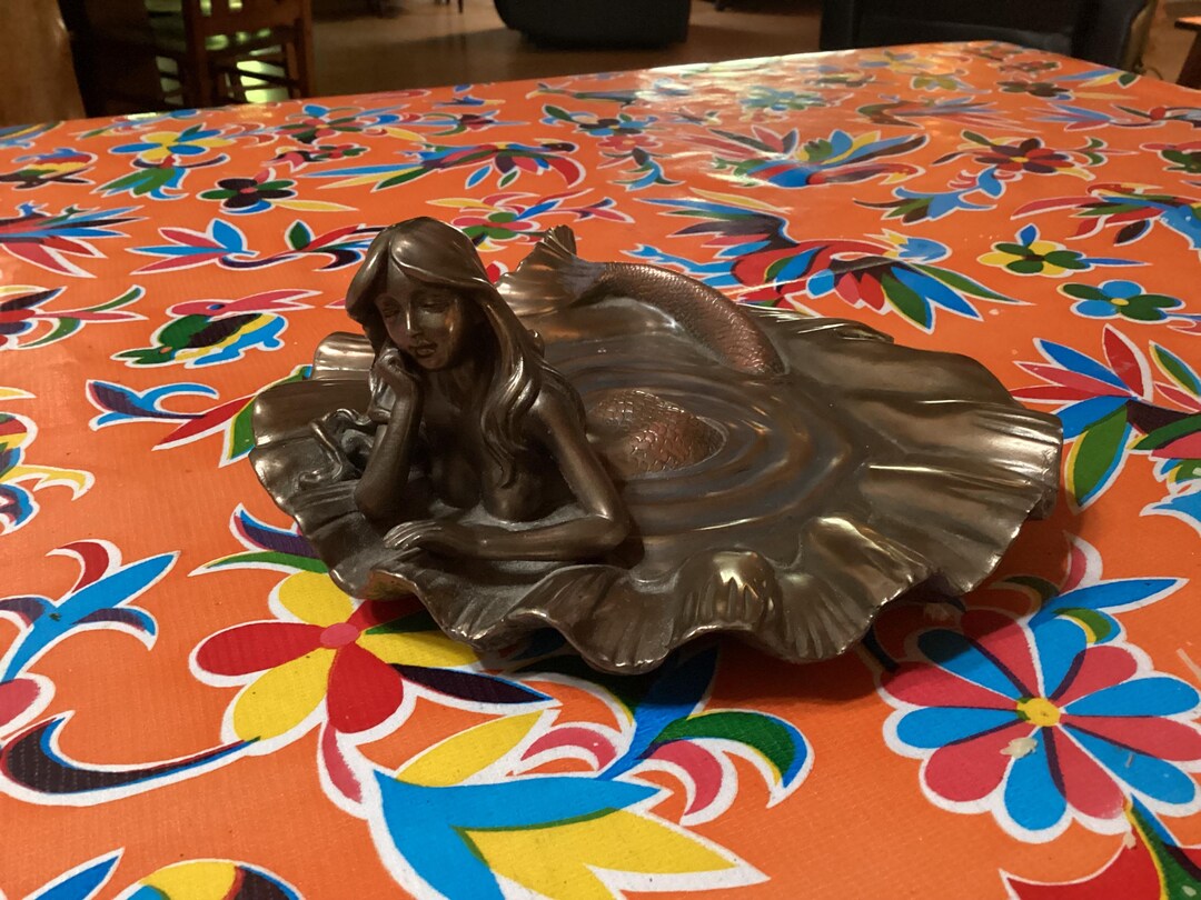 Vintage Summit Collection Art Nouveau Bronze Patina Pondering Maiden ...