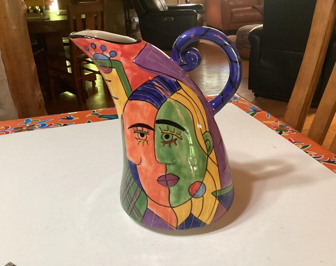 Vintage Muzeum Colorful Picasso Design Pitcher - Etsy