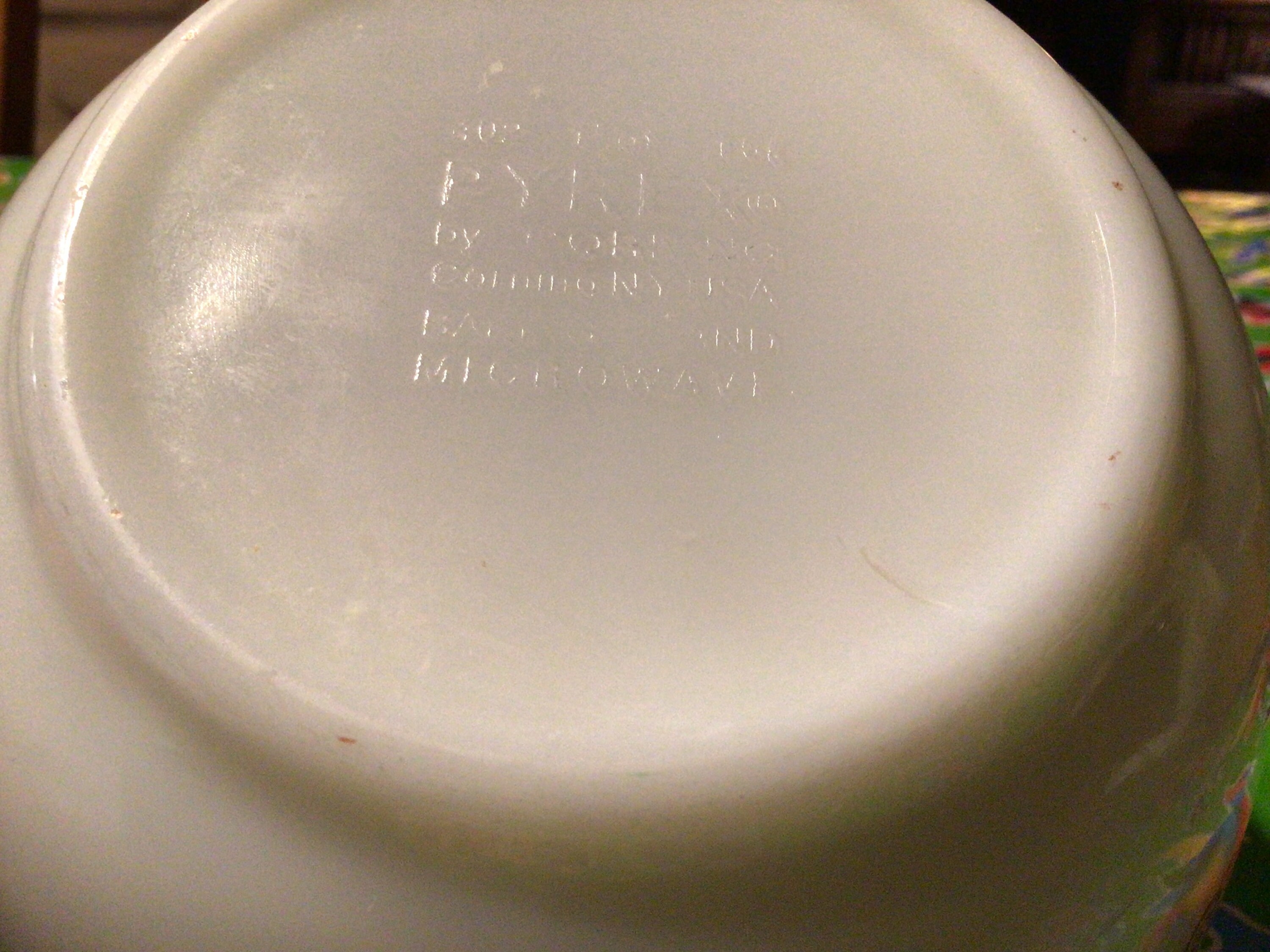 Vintage White 1.5 Quart Pyrex Mixing Bowl With Butterfly Gold Floral ...