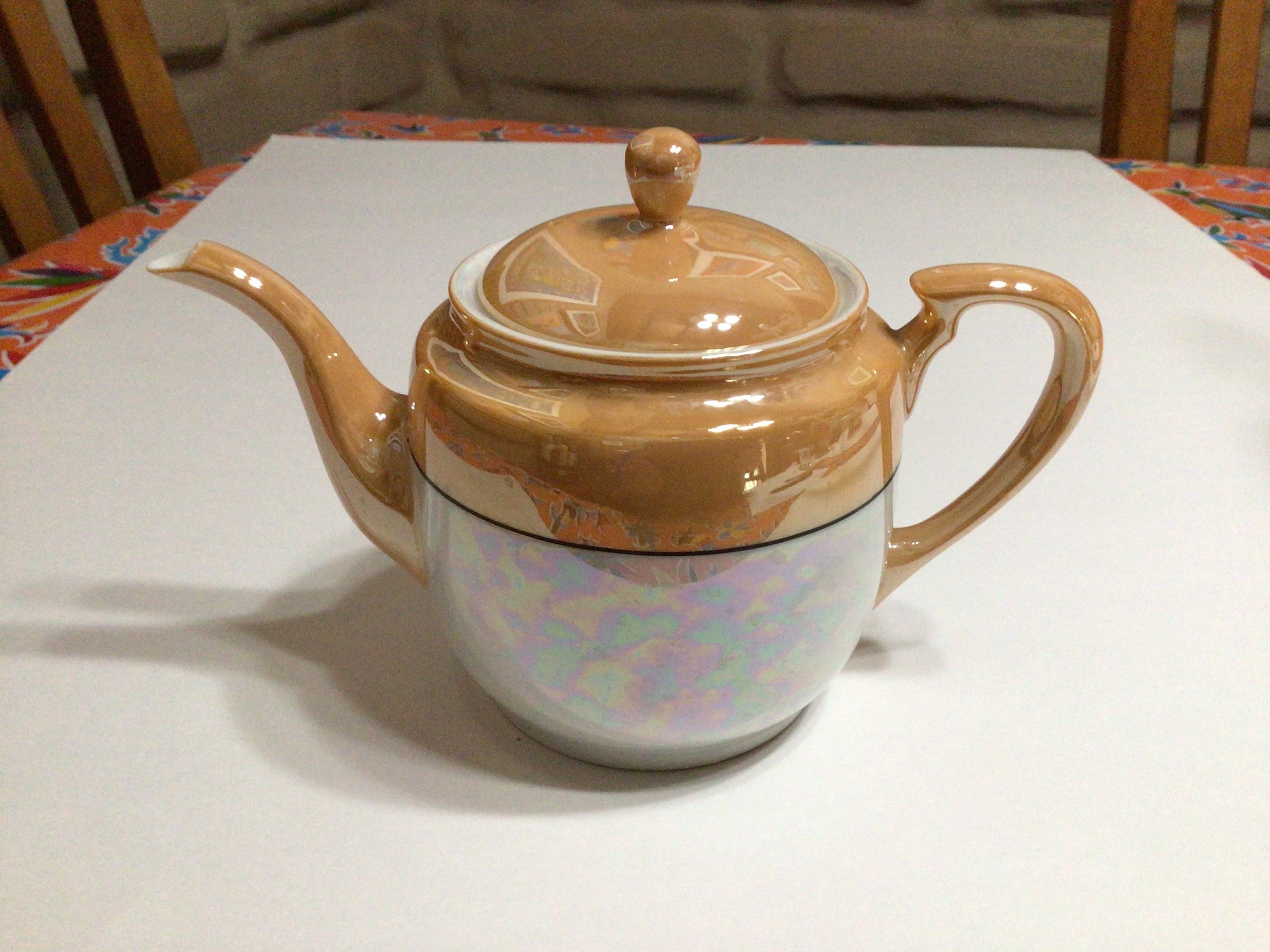 Very Vintage Hand Painted Delicate Noritake Luster Ware Ceramic Teapot ...