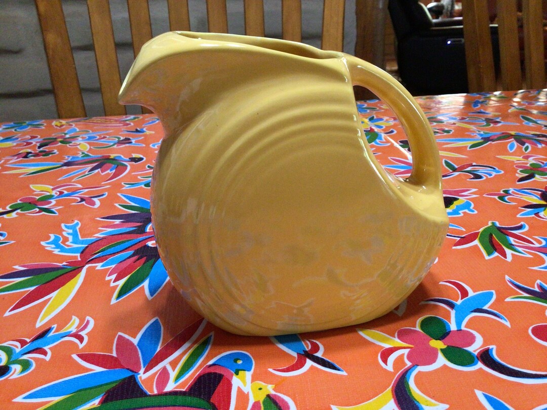 Vintage Homer Laughlin Fiesta Pottery Small Yellow Disc Pitcher - Etsy
