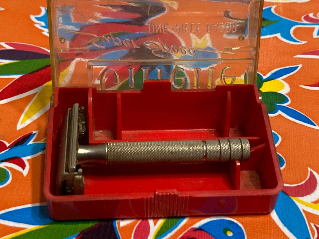 Vintage Gillette Super Speed One Piece Razor- in Case - Etsy