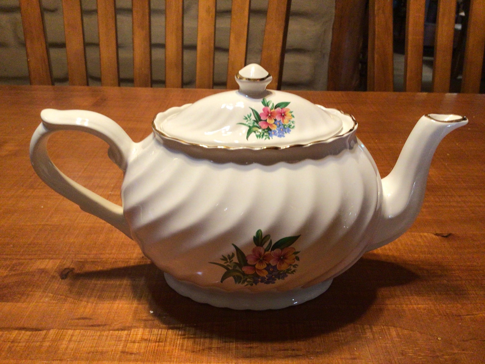 Vintage Arthur Wood and Sons Teapot With Tulip Designs- Staffordshire ...